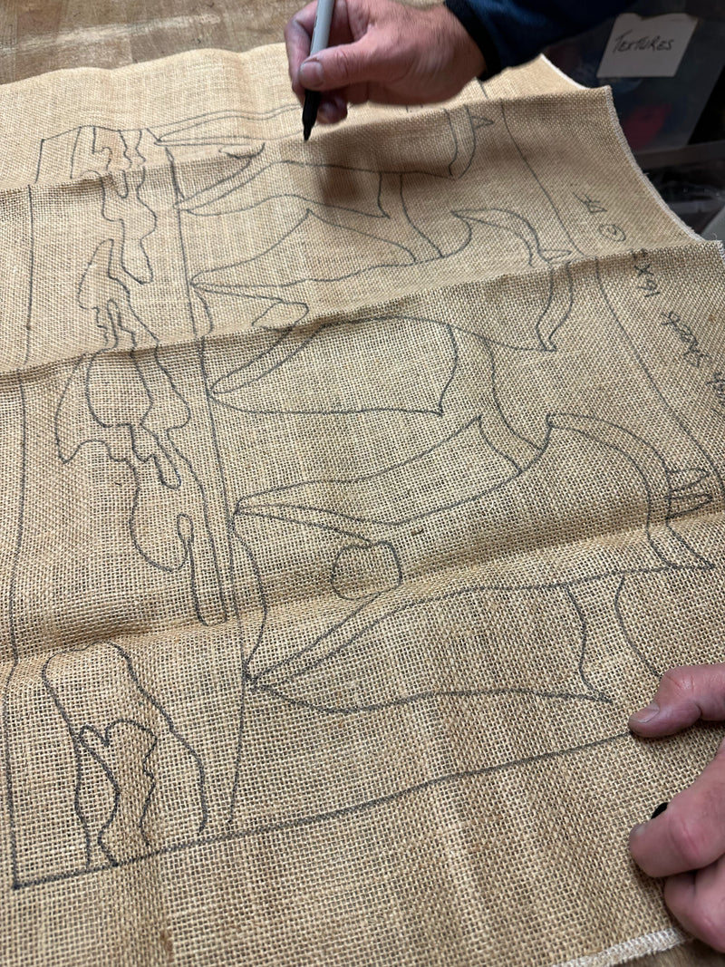 How to draw a pattern for rug hooking, Episode 121 Thursday Live ...