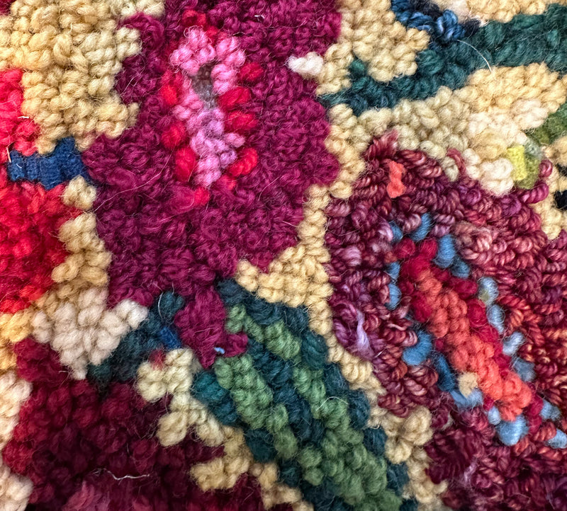 How to rug hook flower centres with your scraps, Episode 125: Thursday ...