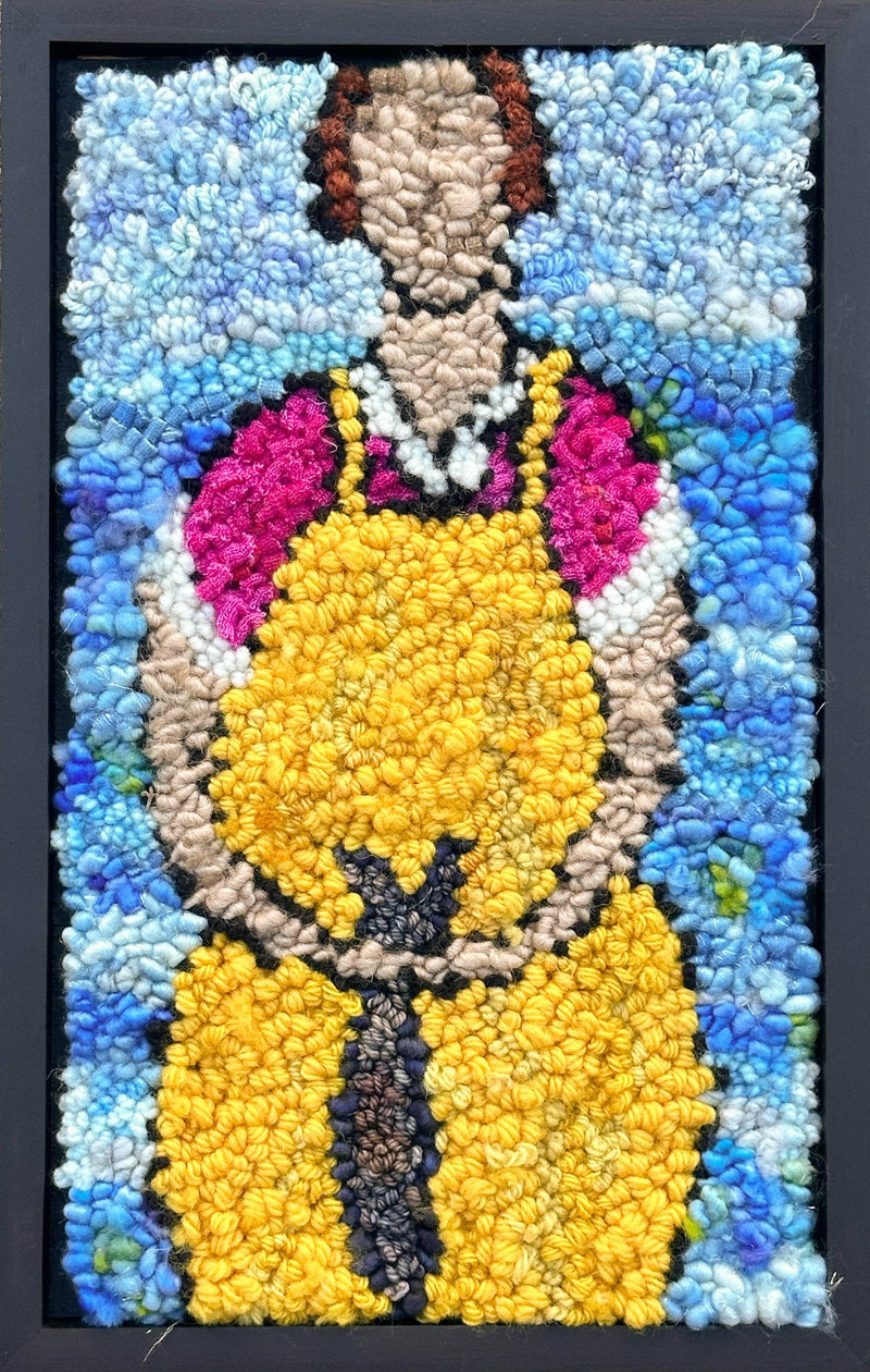 I bought the fish plant 9" x 14" – Deanne Fitzpatrick Rug Hooking Studio