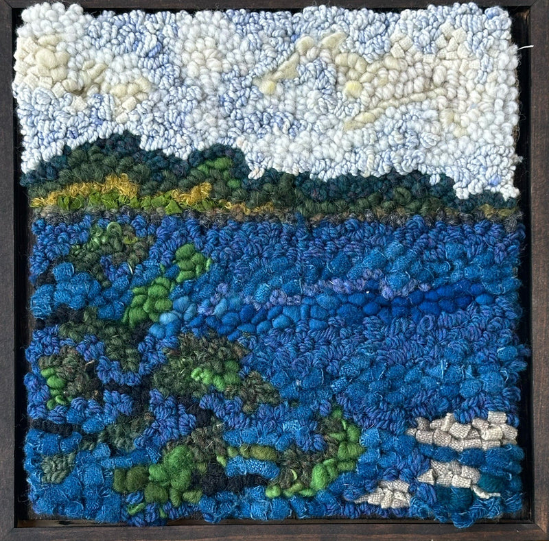 Scenes by a Lake on a Cloudy Day, 9" x 9" Framed – Deanne Fitzpatrick ...